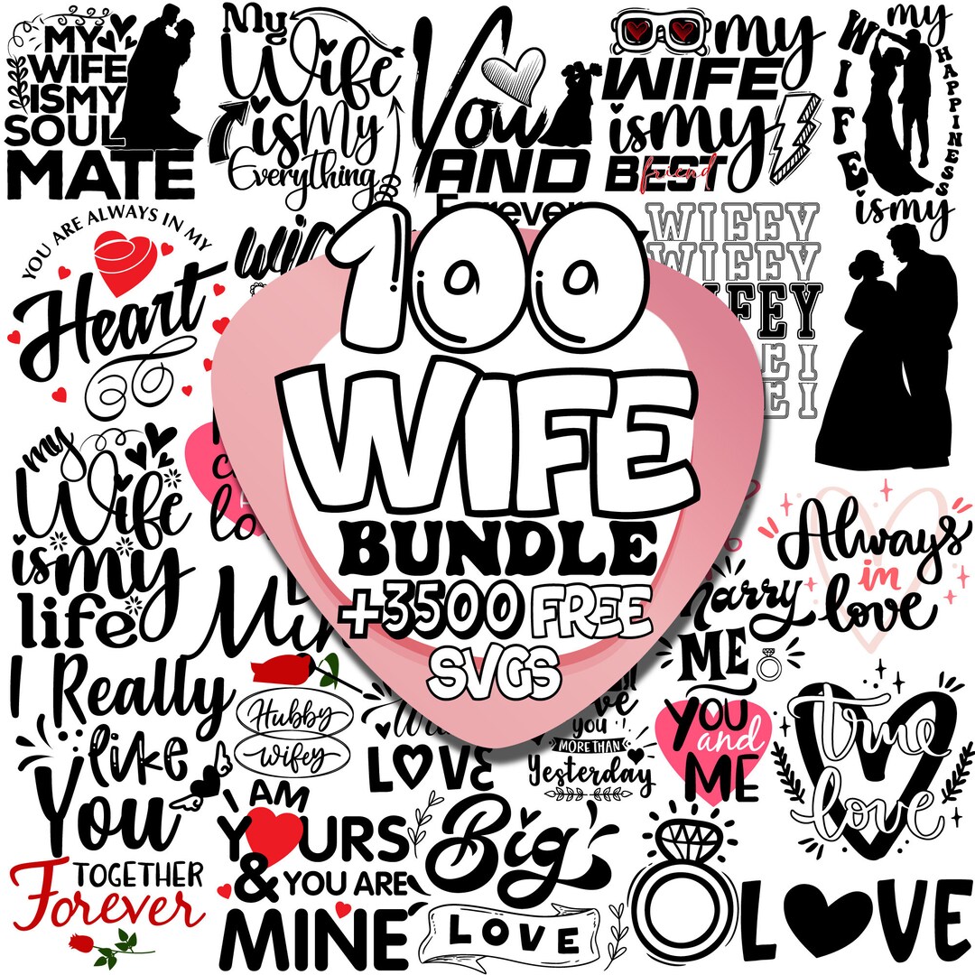Wife Svg Bundle Wife Png Mr and Mrs Svg Just Married Svg Husband and ...