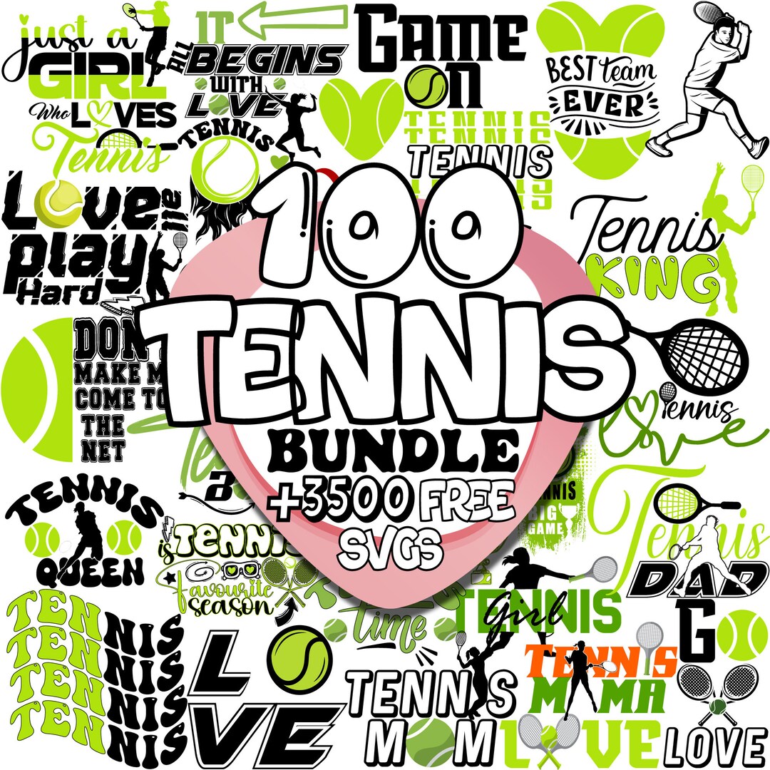 Tennis Svg Bundle Tennis Racket Svg Tennis Art Tennis Png Game Day Svg ...