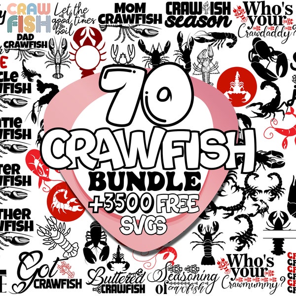 Crawfish Svg - Etsy