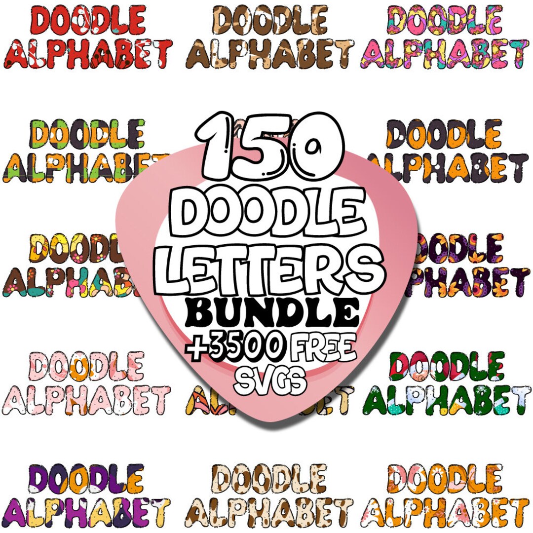 Buy Doodle Letters Svg Bundle Doodle Font Svg Doodle Alphabet Svg ...