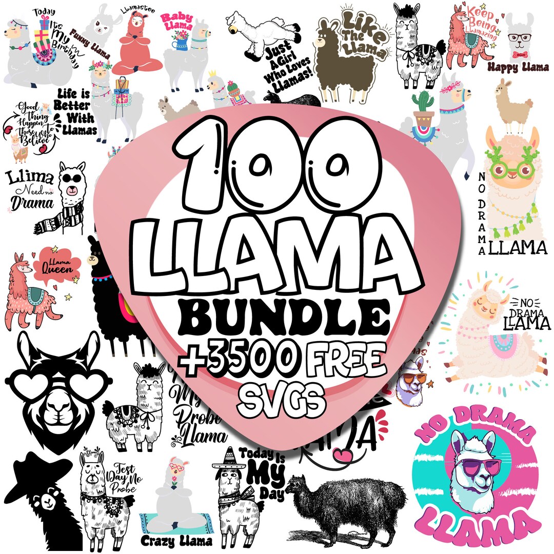 Llama Svg Bundle Llama Face Svg Cute Llama Svg Alpaca - Etsy UK