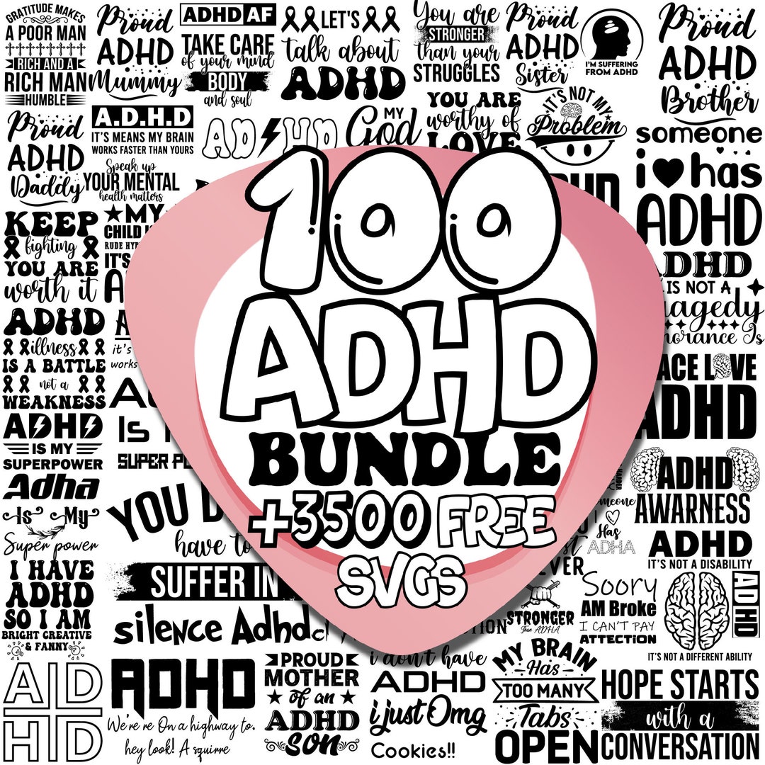 ADHD Svg Adhd Quotes Svg Adhd Png Adhd Svg Bundle Mental Health Svg ...