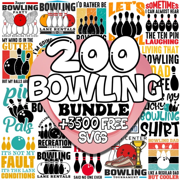 Bowling Svg - Etsy