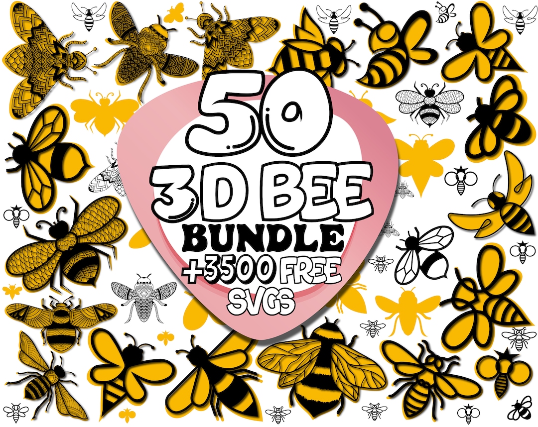 Bee Svg 3D Bee Svg Layered Bee Svg Bee Svg Template for - Etsy Hong Kong