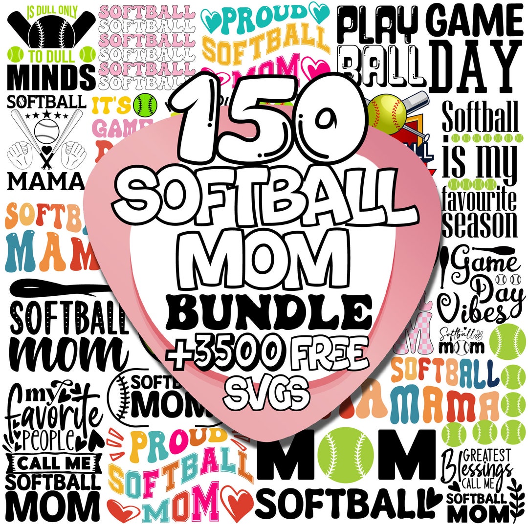 Softball Mom Svg Bundle Softball Mom Png Softball Mom Shirt Svg ...