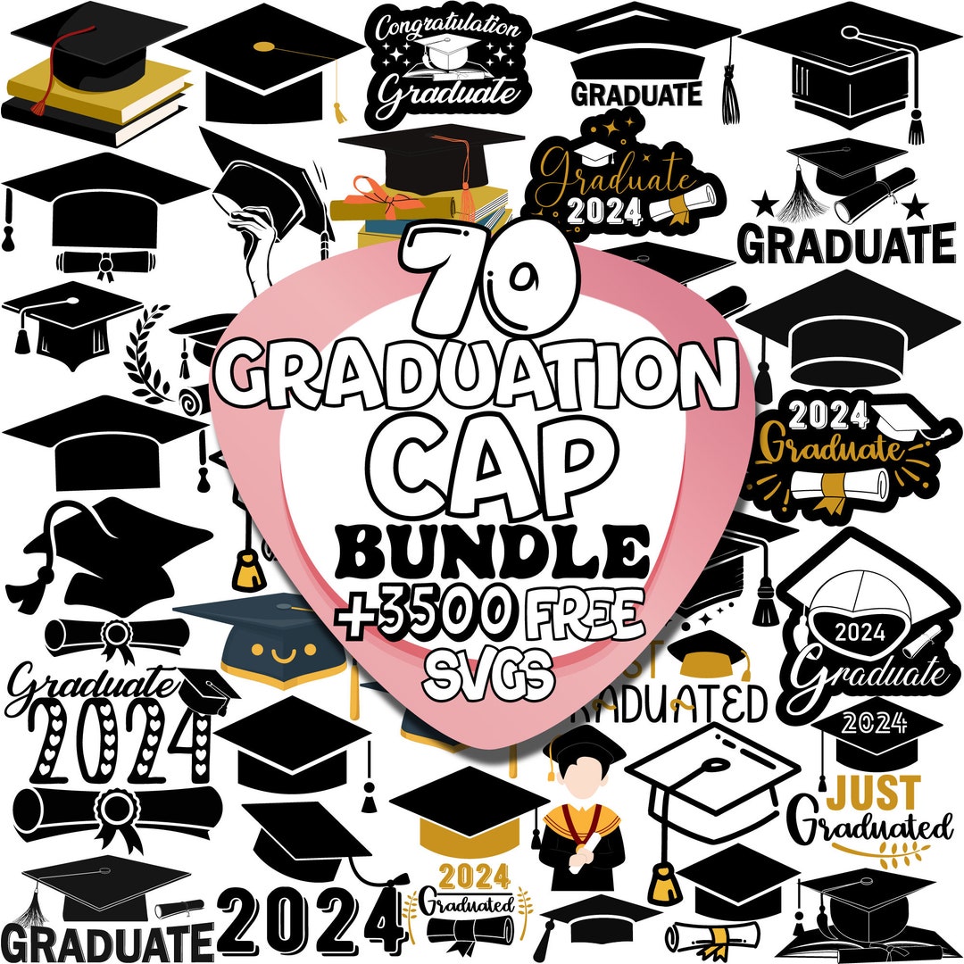 2024 Graduation Cap Svg Bundle Graduation Svg Graduation Clipart ...