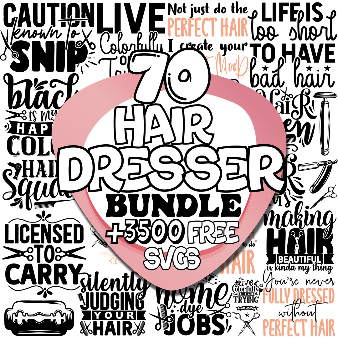 Hairdresser Svg Bundle Hair Stylist Svg Hairdresser Png Hairdresser ...