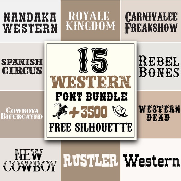 Western Font - Etsy