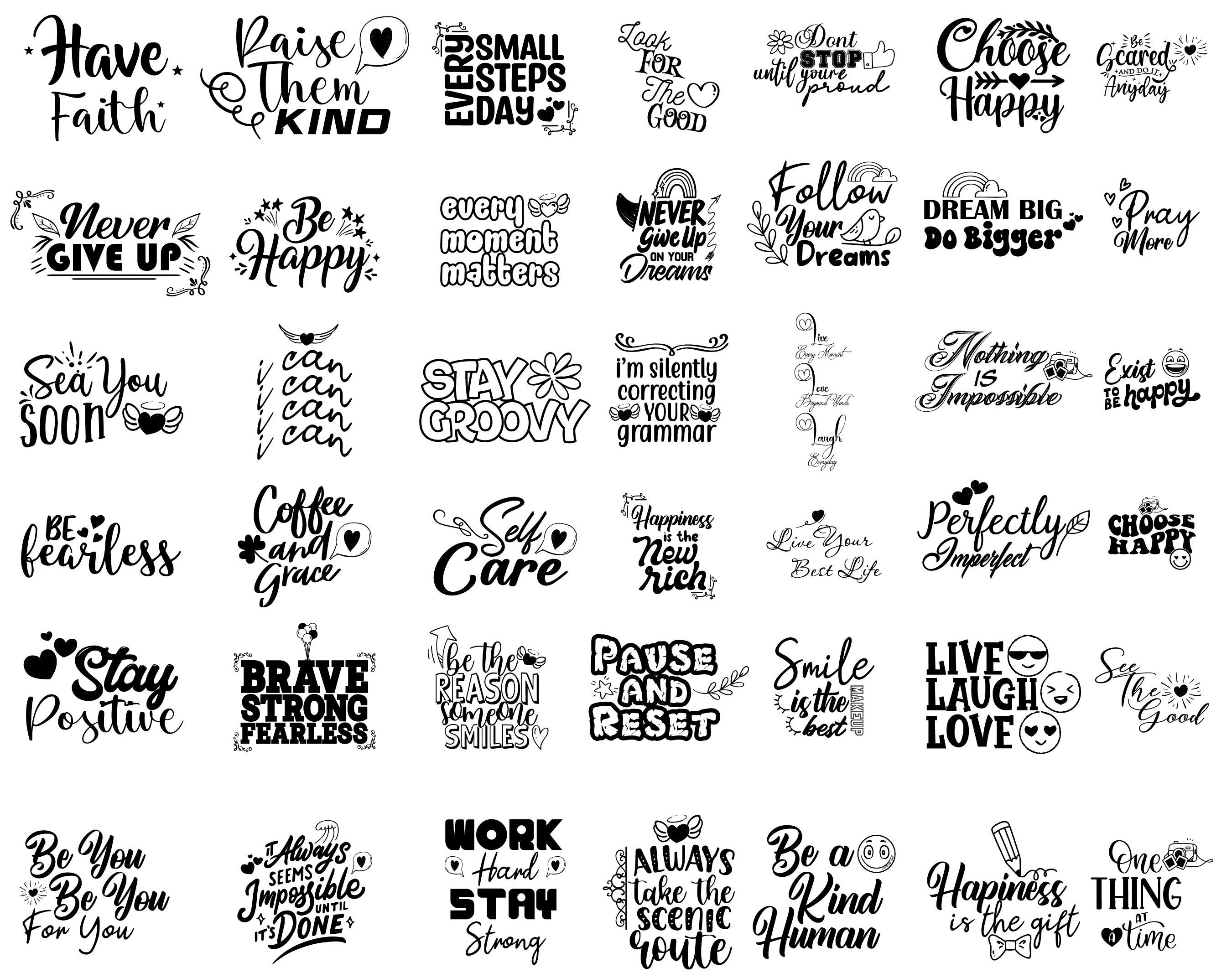 Inspirational Quotes Svg Bundle Motivational Quotes Svg - Etsy Australia