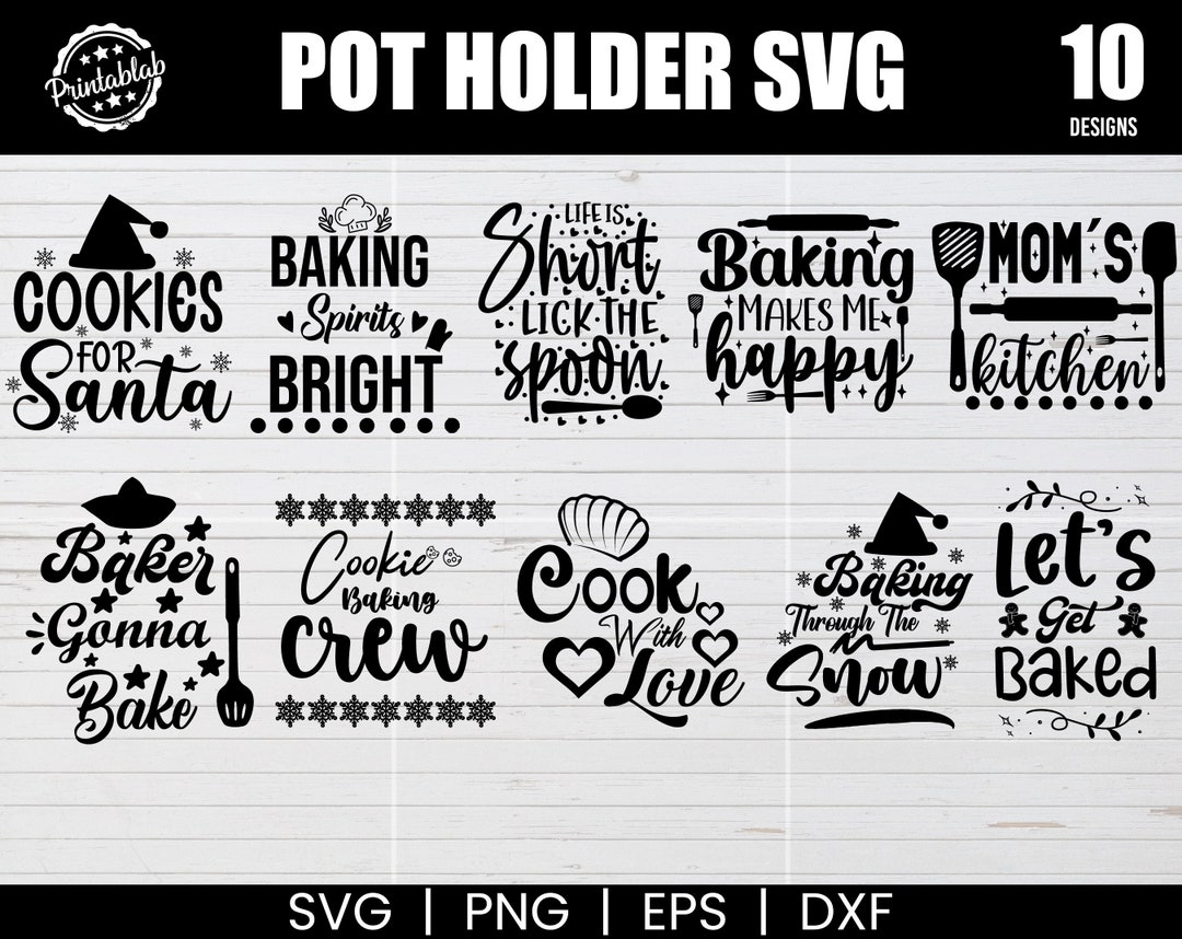 Pot Holder Svg Baking Svg Oven Mitt Svg Funny Kitchen - Etsy Canada