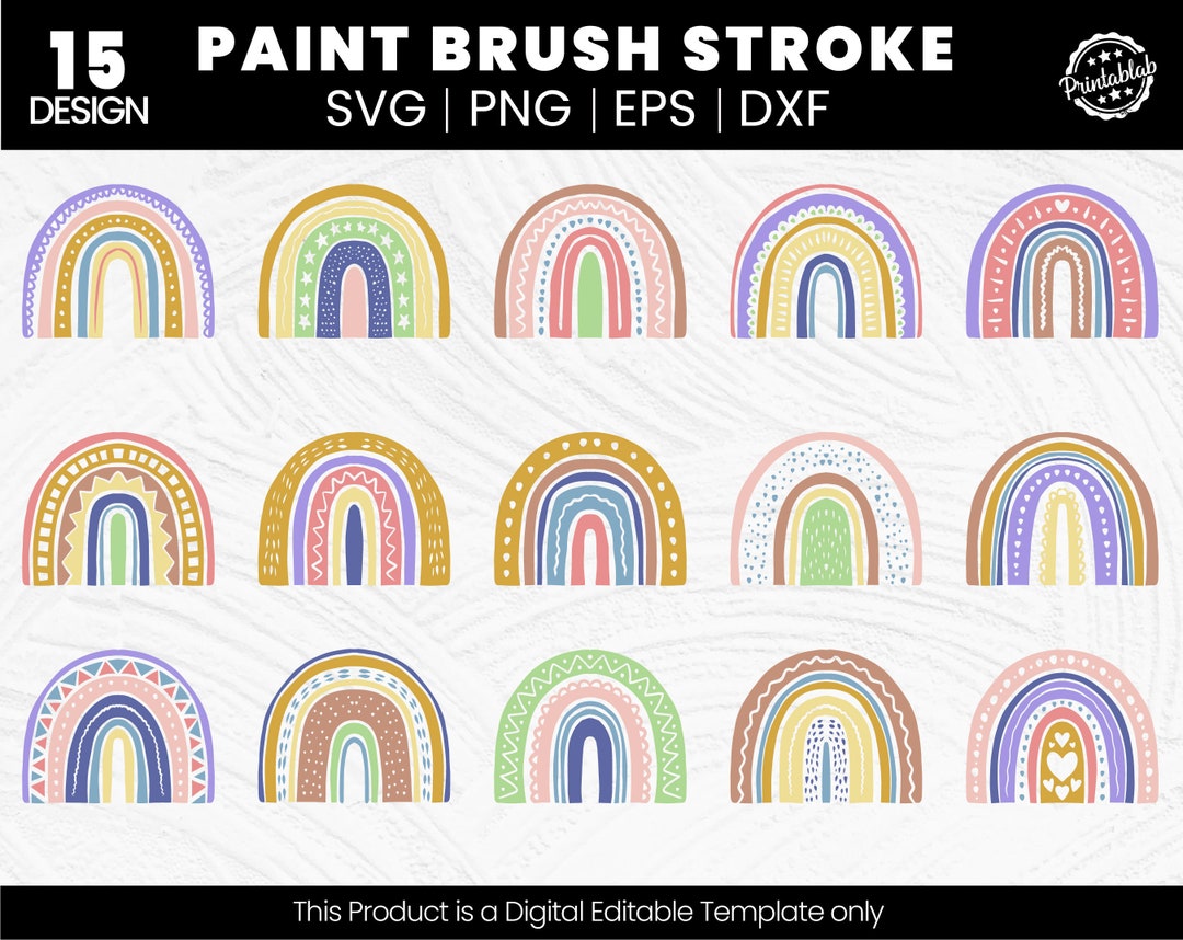 Paint Brush Stroke Svg Paint Brush Svg Brush Stroke Svg Keychain Svg ...