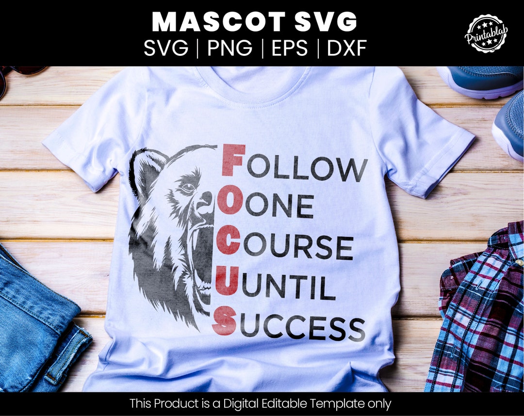 Bear Svg Bears Svg Follow One Course Until Success Focus Svg Sweatshirt ...