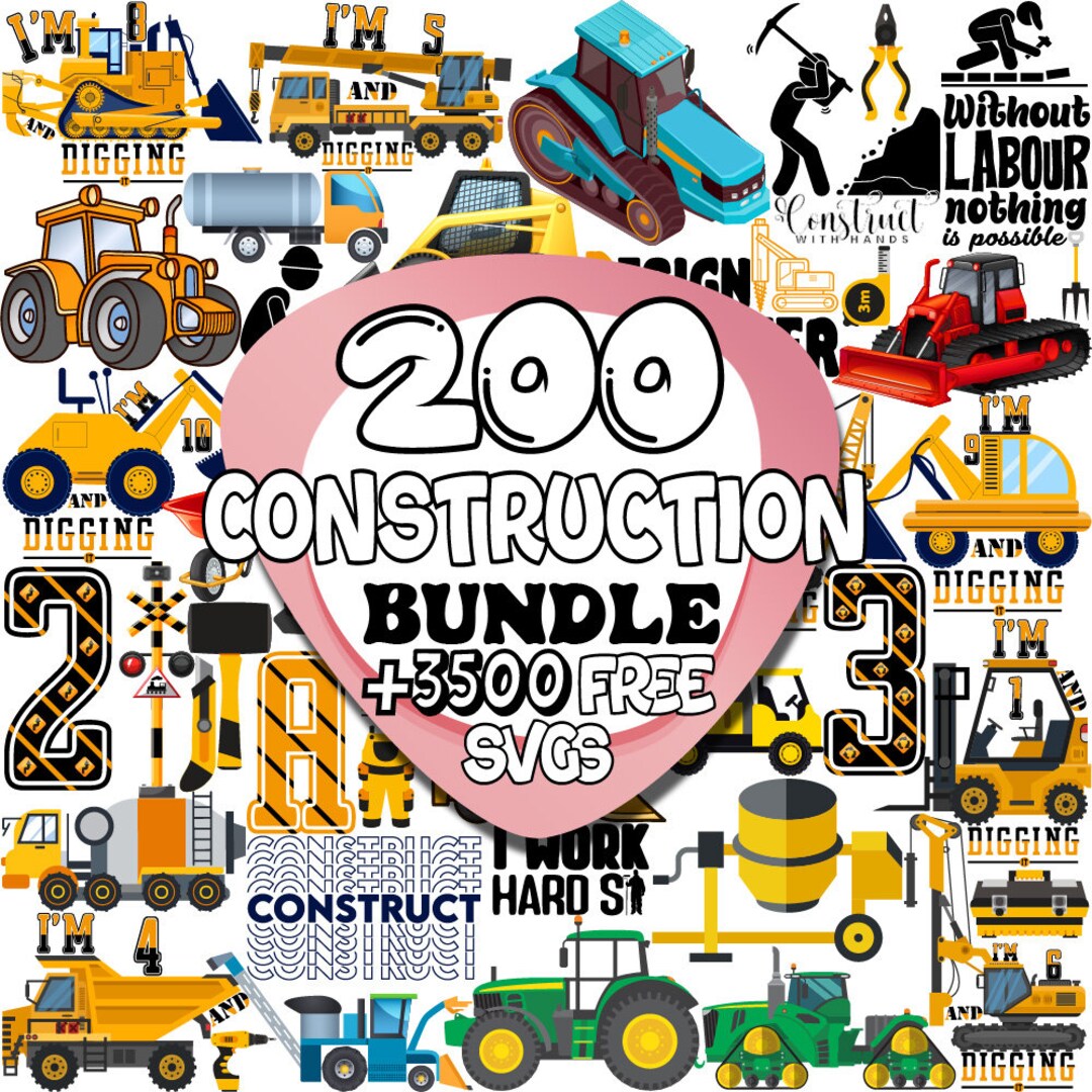 Construction Svg Bundle Construction Png Tractor Svg Construction ...