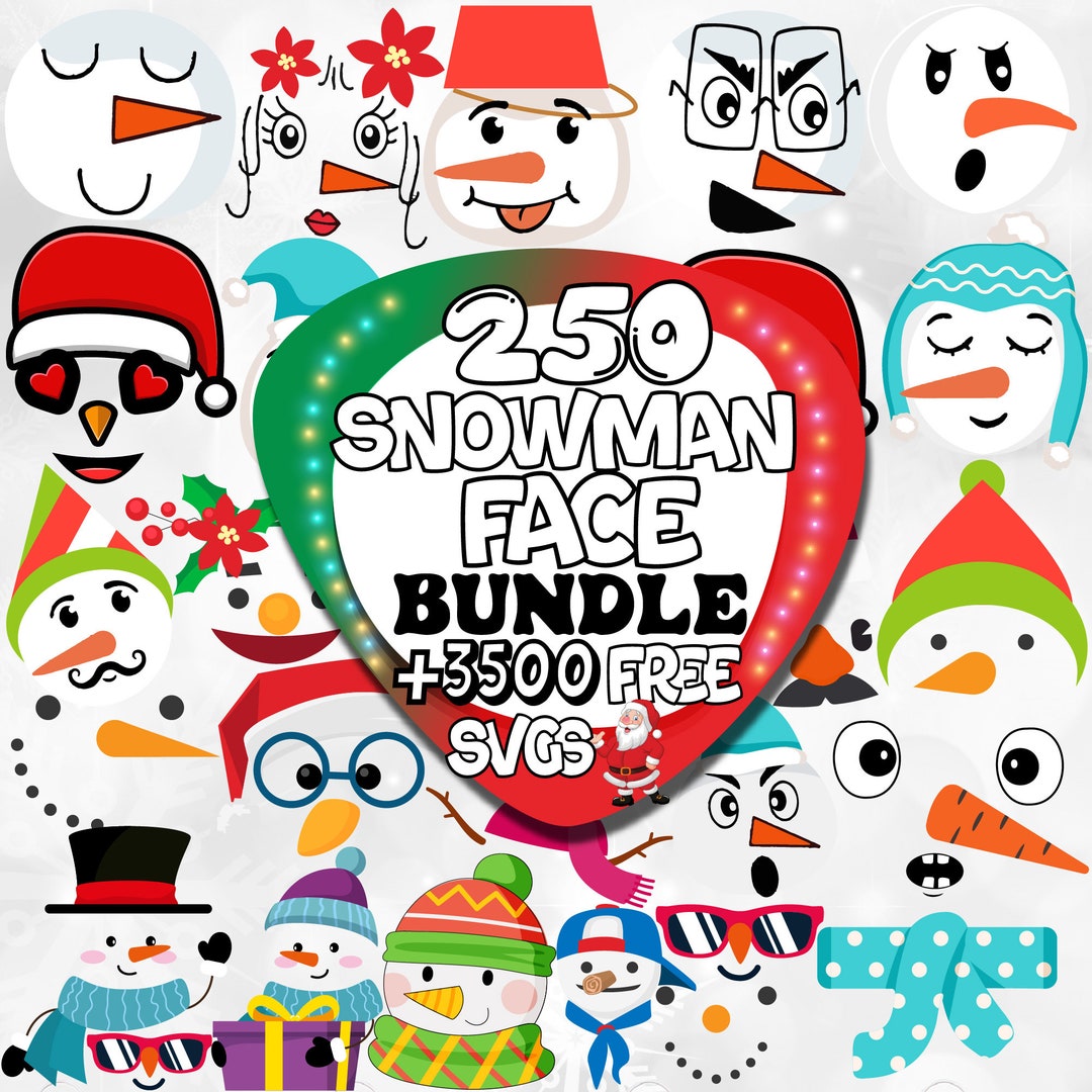 Snowman Face Svg Cute Snowman Face Svg Snowman Svg Snowman Clipart ...