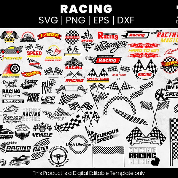 Racing Svg - Etsy