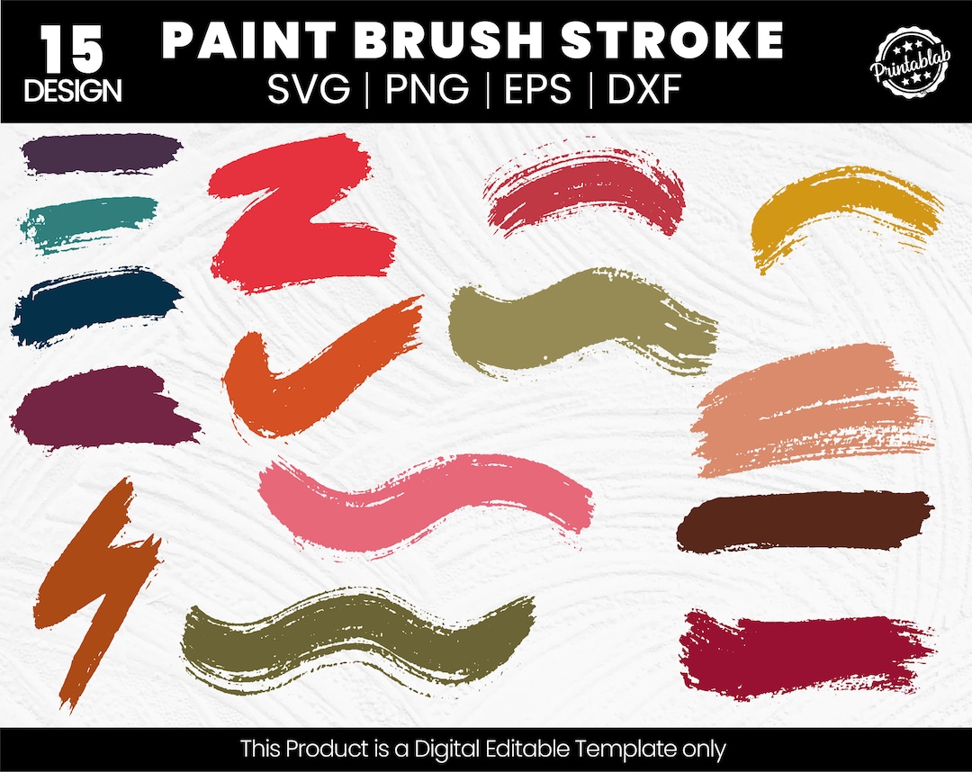 Paint Brush Stroke Svg Paint Brush Svg Brush Stroke Svg Keychain Svg ...