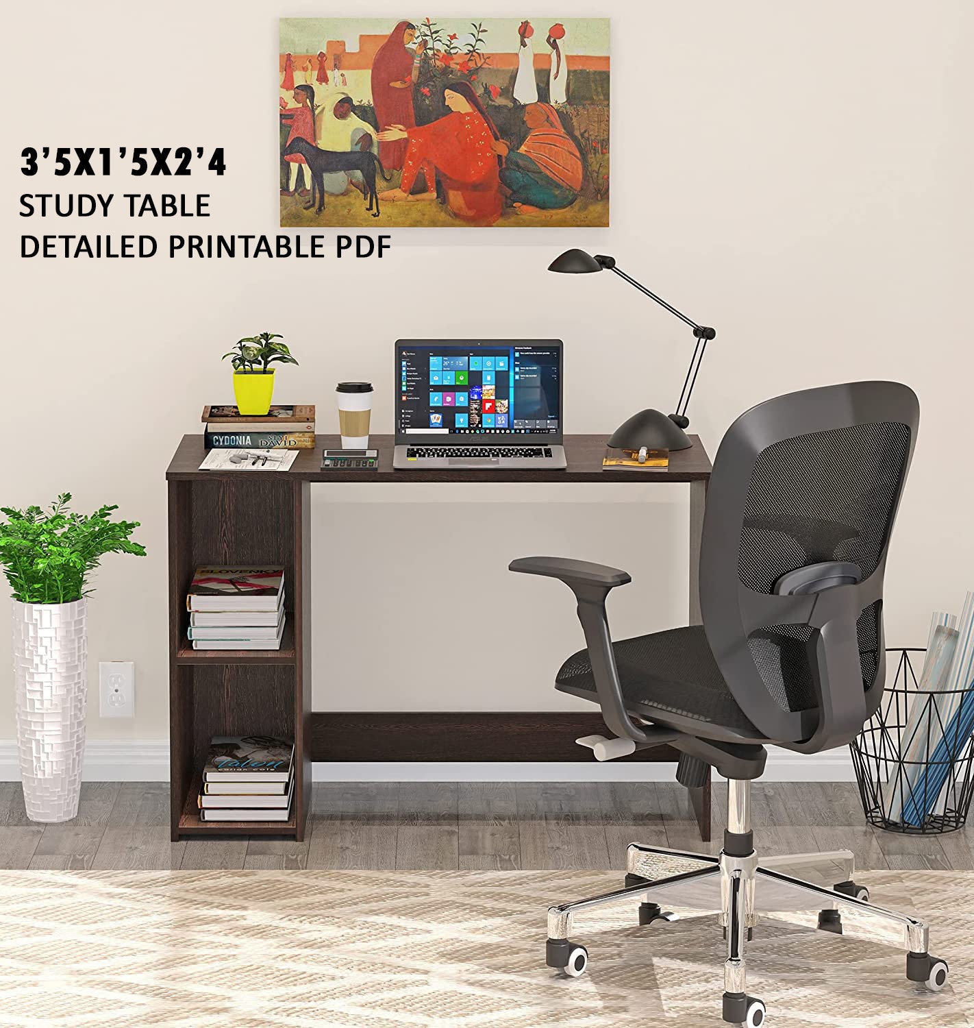 3'5x1'5x2'4 STUDY TABLE, Ply Wood Table Modern - Etsy