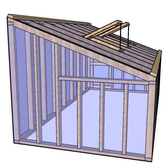 8x16 Greenhouse Plans, Wood Green House Plan - Etsy