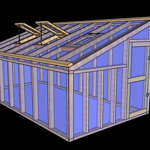 8x16 Greenhouse Plans, Wood Green House Plan - Etsy