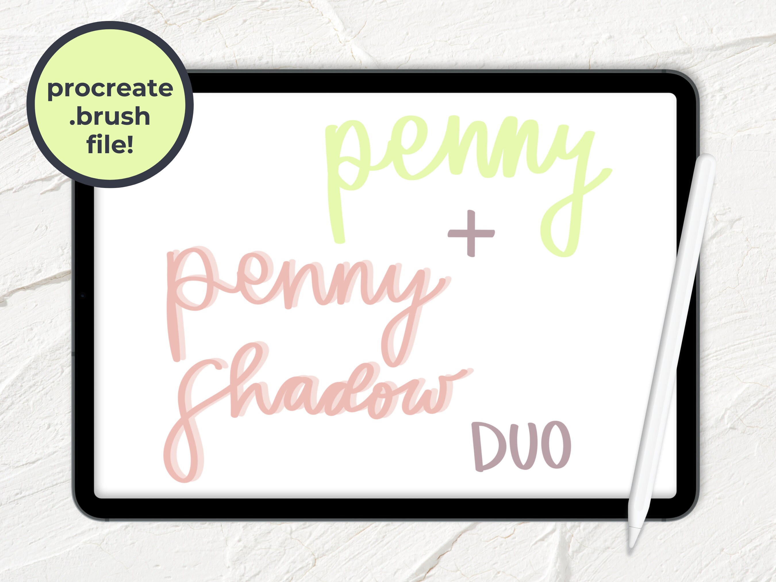 Penny and Penny Shadow Duo, Procreate .brush File, Procreate Brush Ipad ...