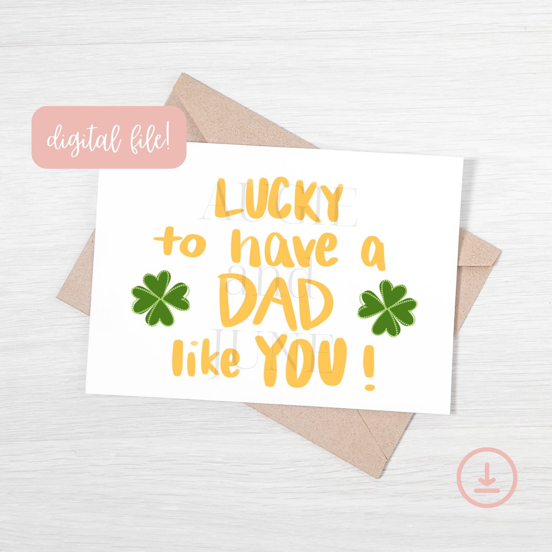 Lucky to Have a Dad Like You St. Patrick's Day Holiday Card With ...