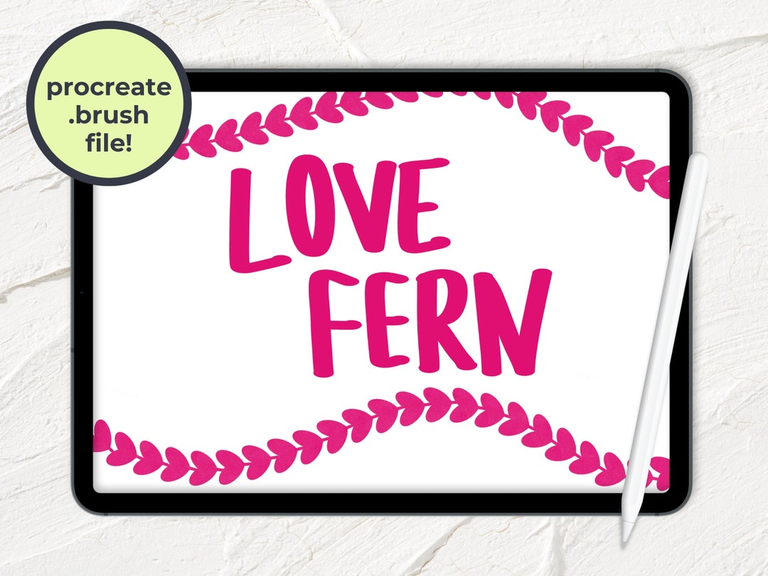 Love Fern Brush, Procreate .brush File, Procreate Brush for Ipad ...