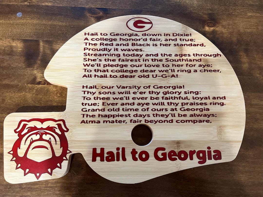 Laser Engraved Georgia Bamboo Cutting Board, Charcuterie Board (15x11 ...