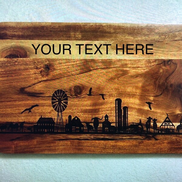 Engraved Farm Scene - Etsy