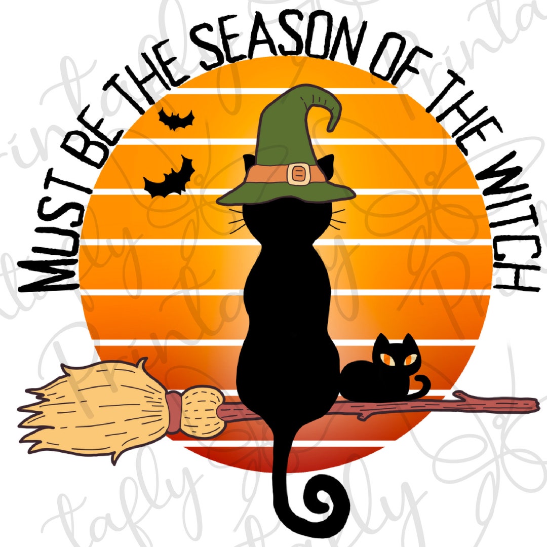 Season of the Witch Cat, Digital PNG File for Download, Printable for ...