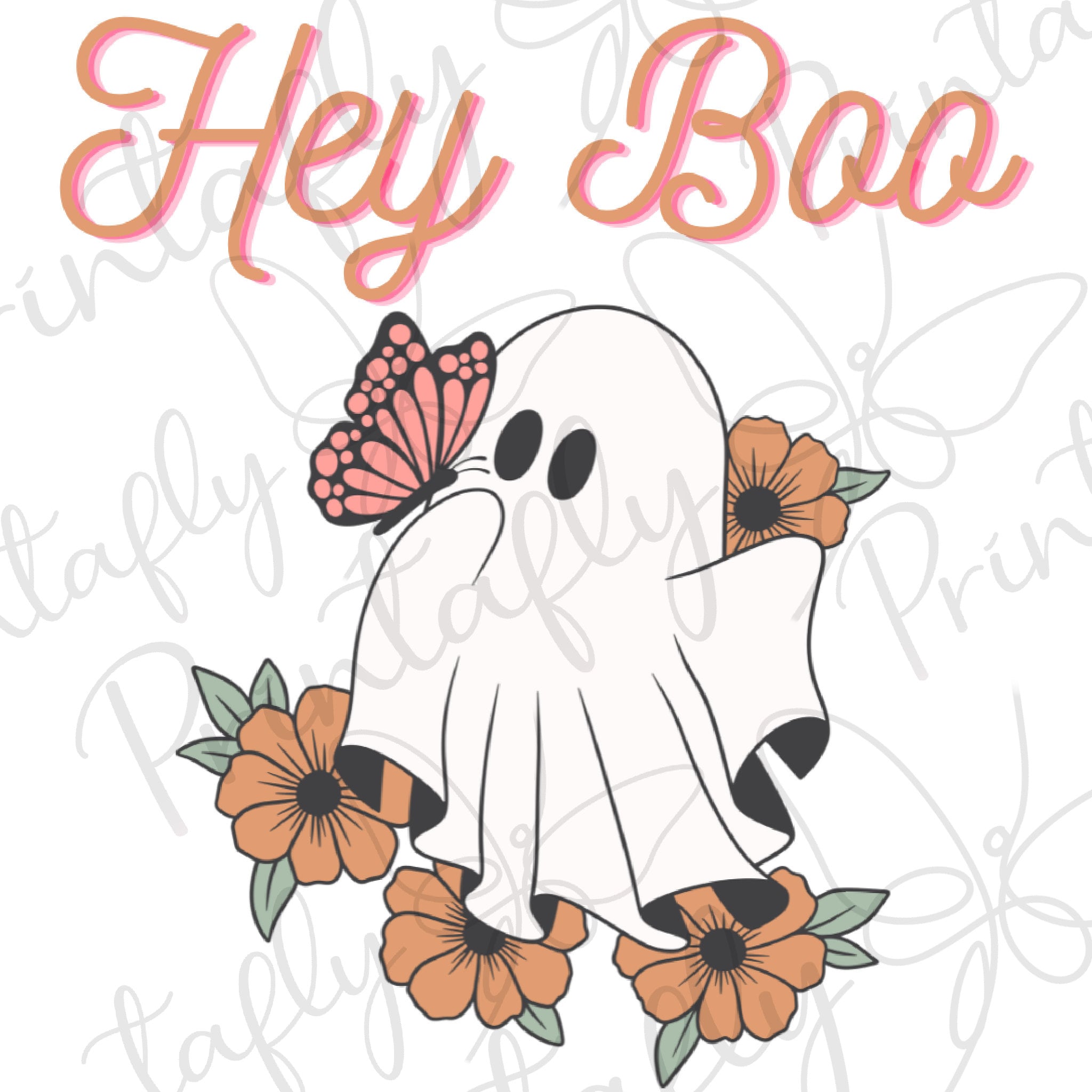 Hey Boo Ghost Digital PNG File for Download Printable for - Etsy
