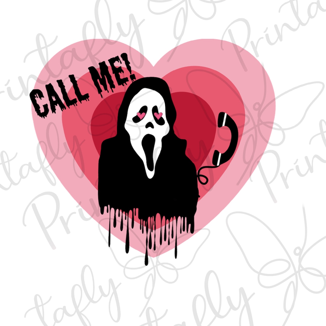 Call Me Scream Ghost DIGITAL PNG FILE for Download, Sublimation, Dtf ...