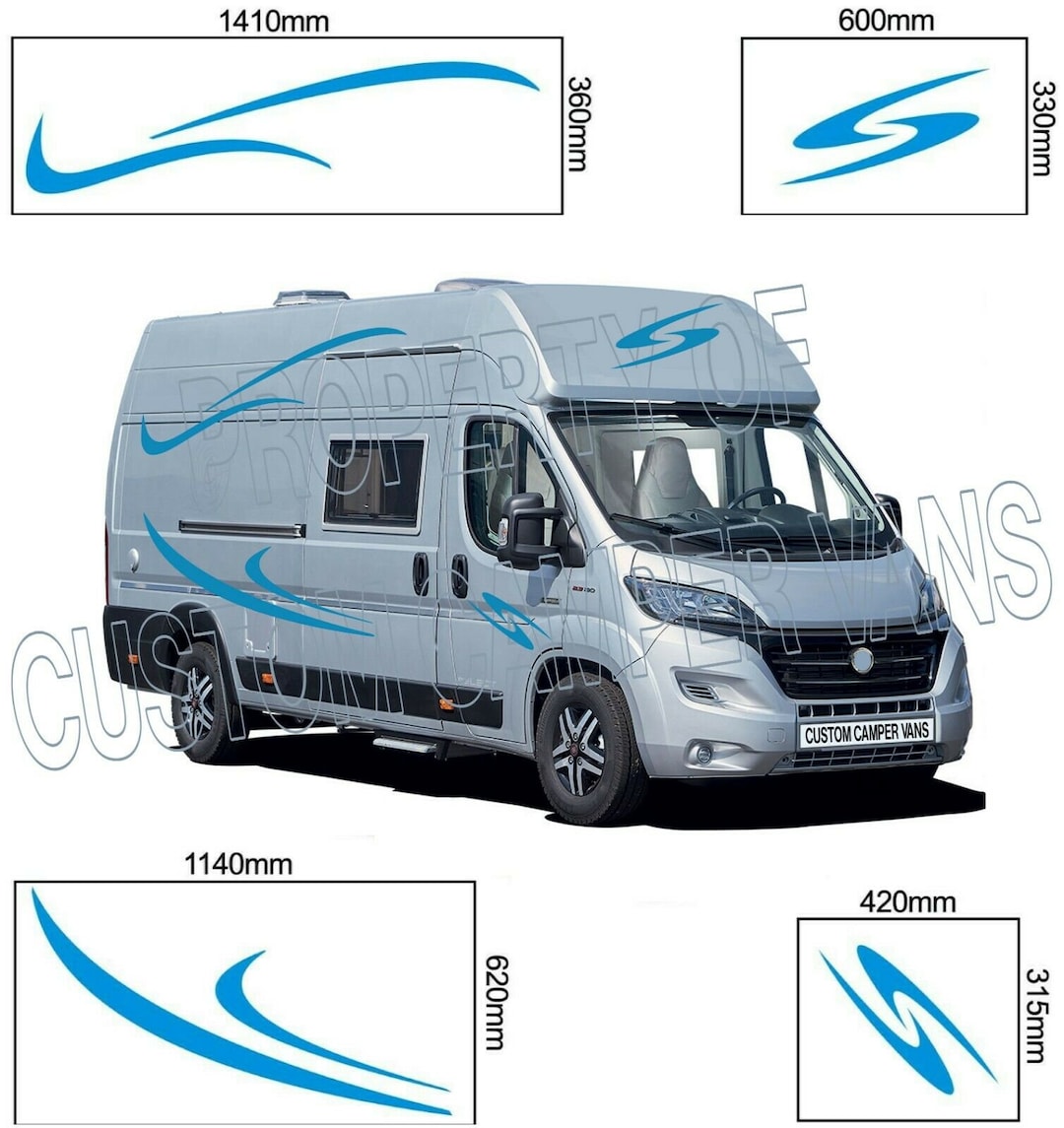 No.735 Universal Fitting Motorhome Caravan Graphics Decals Stickers ...
