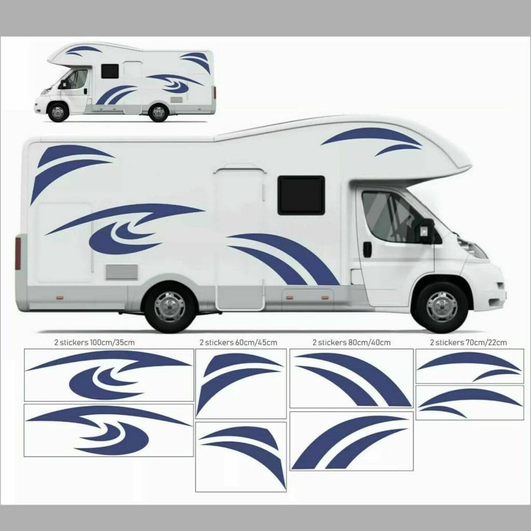 No.850 Universal Fitting Motorhome Caravan Graphics Decals Stickers ...