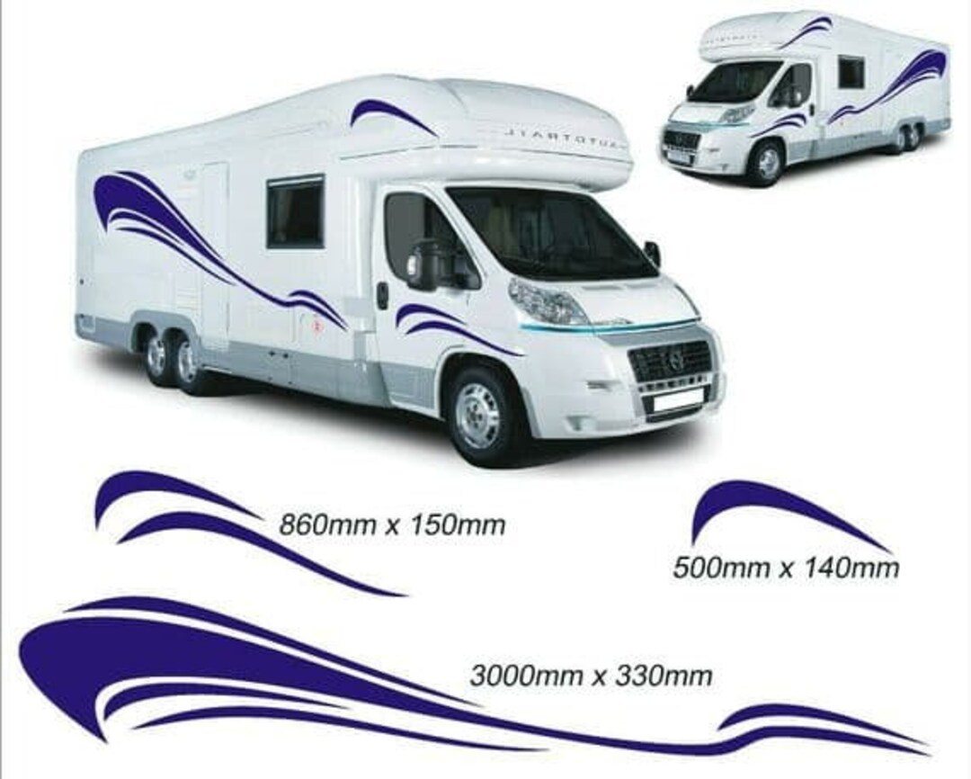 No.726 Universal Fitting Motorhome Caravan Graphics Decals Stickers ...
