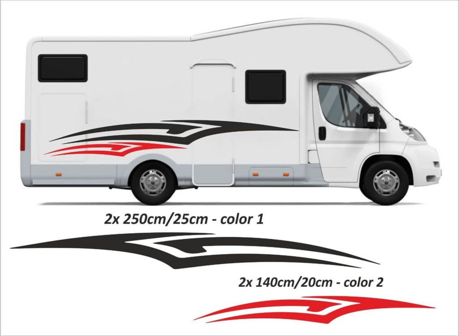No.871 Universal Fitting Motorhome Caravan Graphics Decals Stickers ...