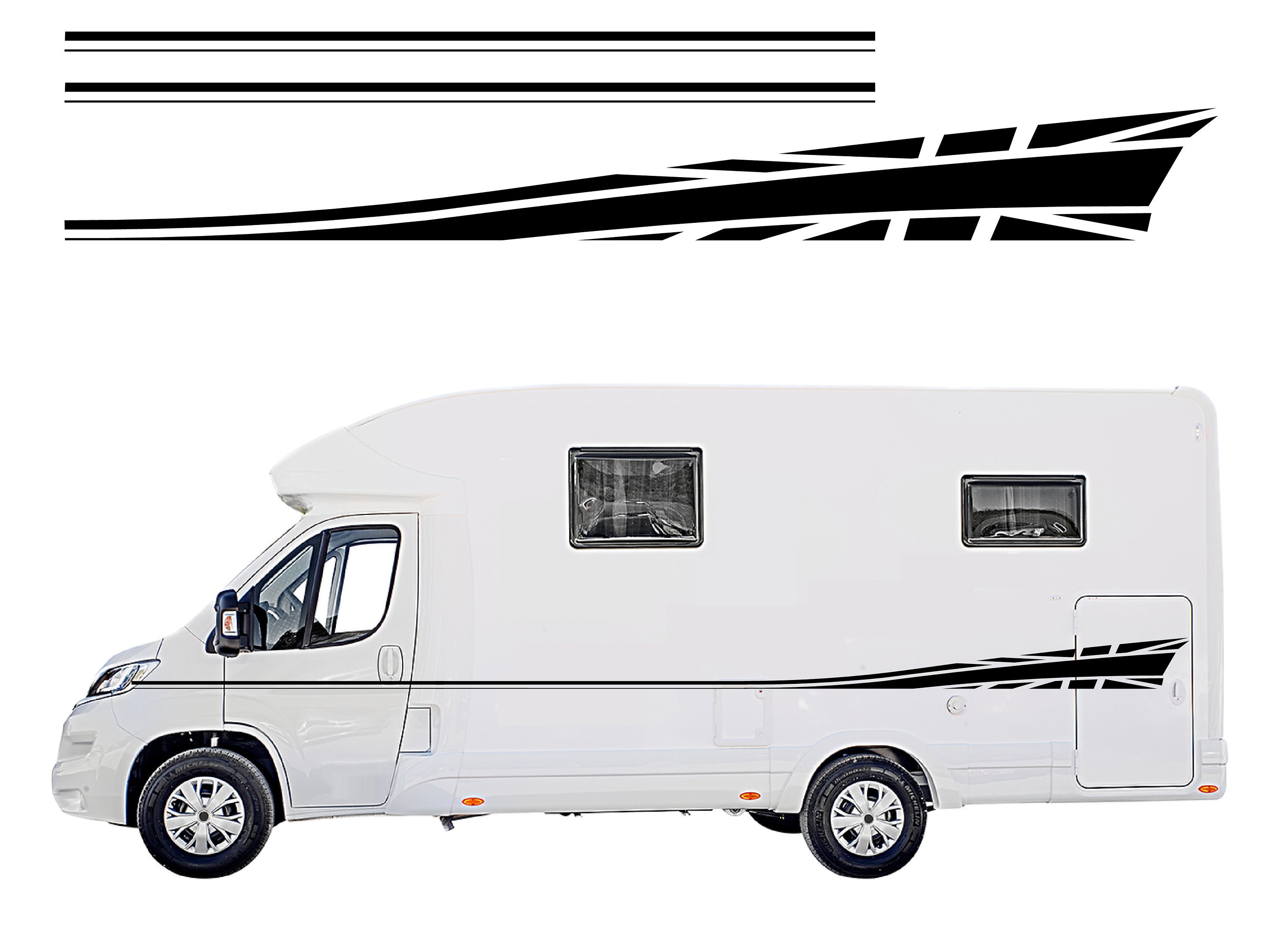 No.1147 Universal Fitting Motorhome Caravan Graphics Decals Stickers ...