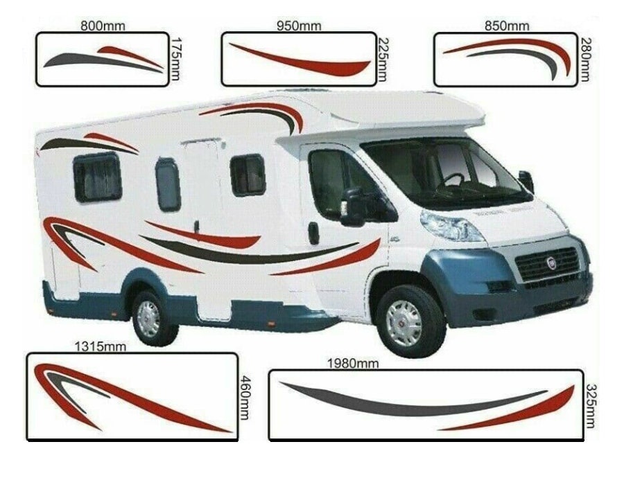 No.727 Universal Fitting Motorhome Caravan Graphics Decals Stickers ...