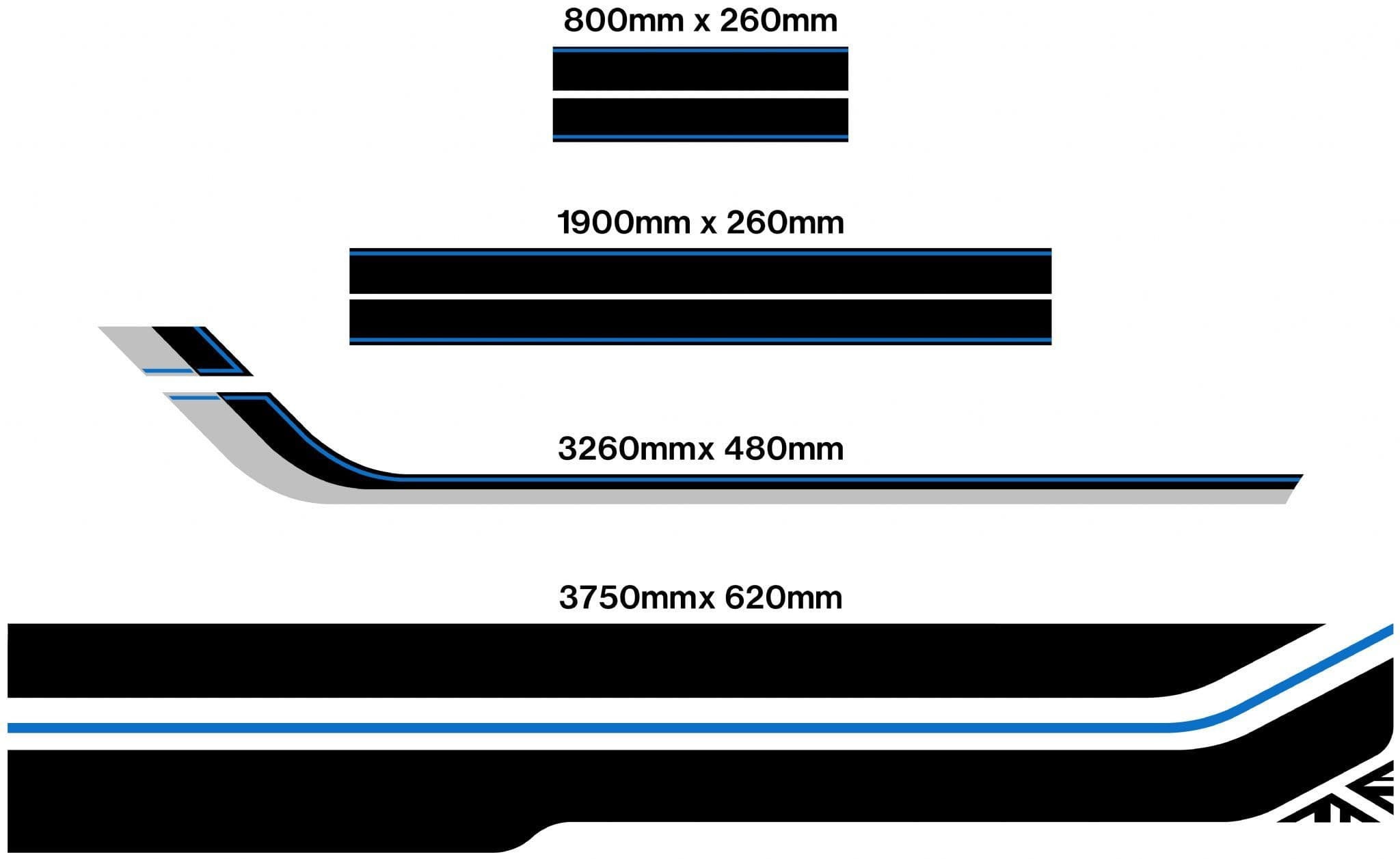 Universal Fitting Motorhome Caravan Graphics Decals Stickers Camper Van ...