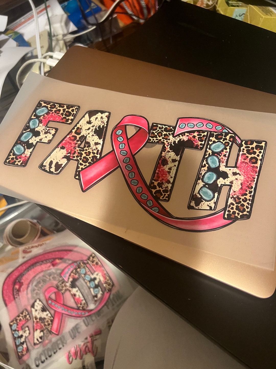 Faith Heat Transfer Decals for Fabric Clothes Sticker Washable Diy ...