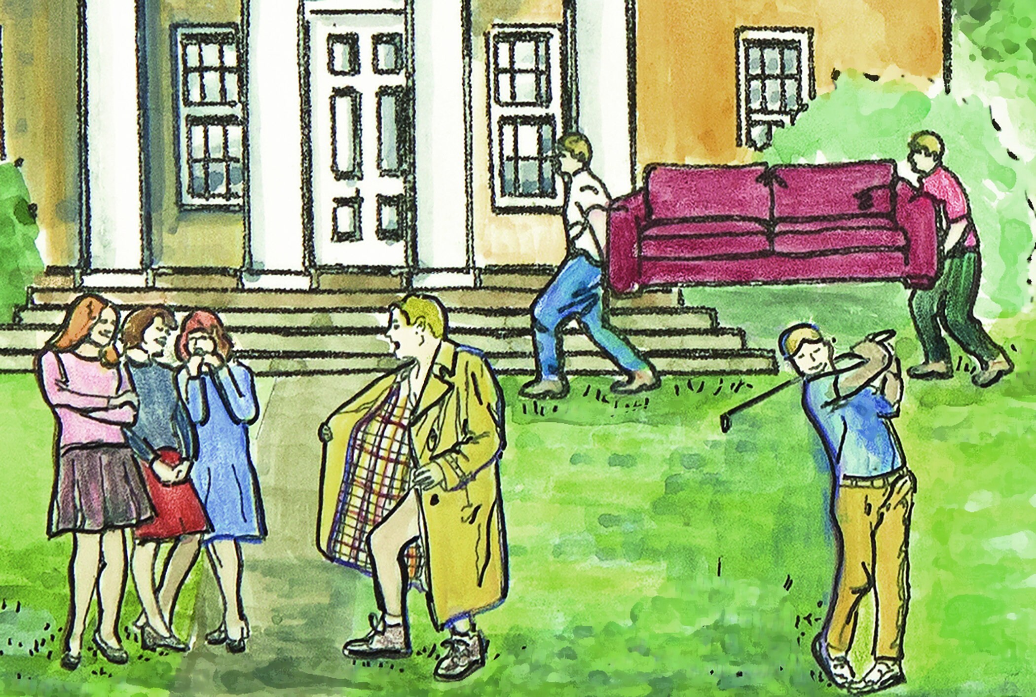 1970's College Daze (printed on Watercolor Paper) - Etsy