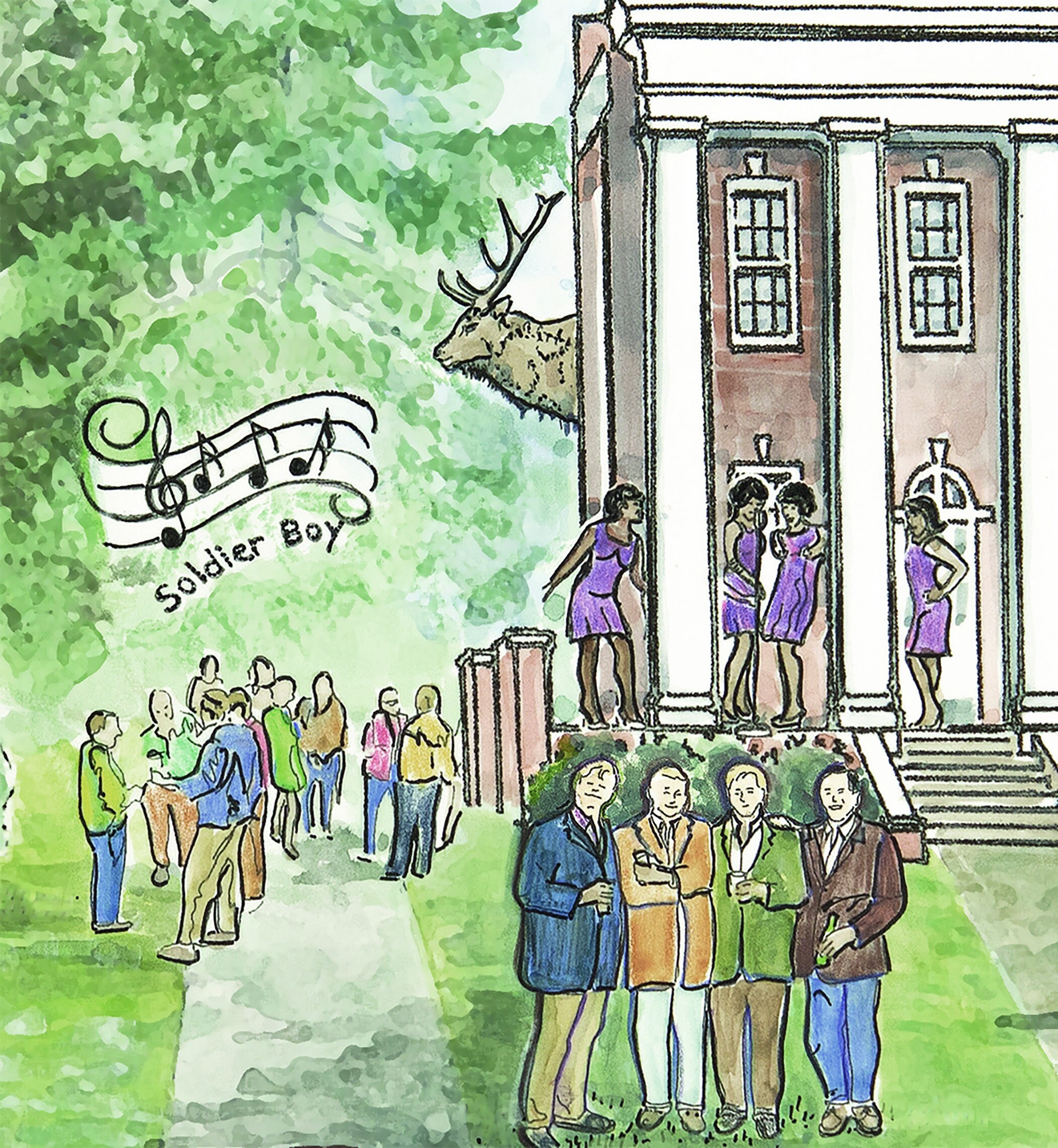 Home Décor Home & Living printed on watercolor paper 1970's College ...