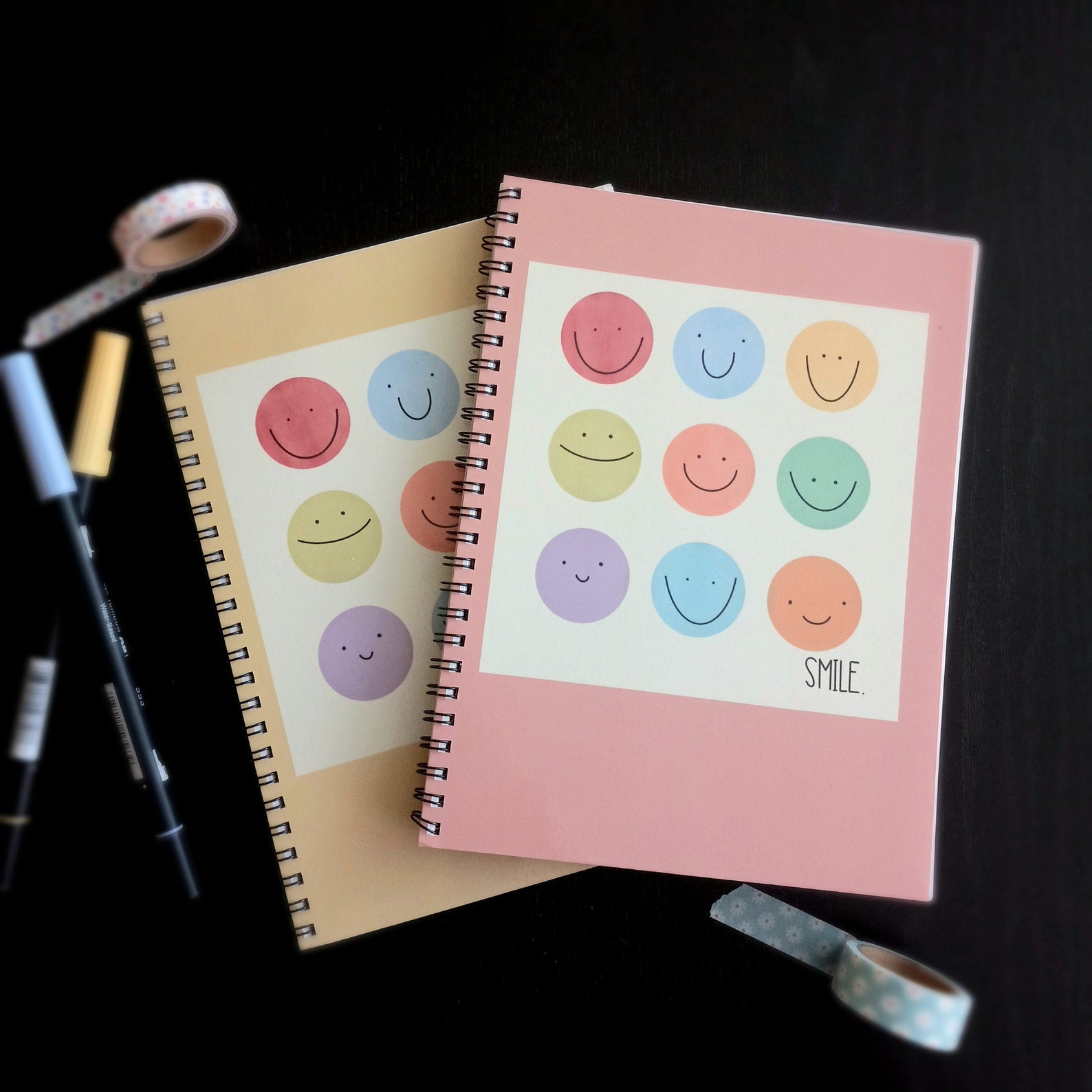 Smiley Face Notebook - Etsy
