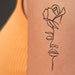 Rose Face Line Temporary Tattoo - Etsy