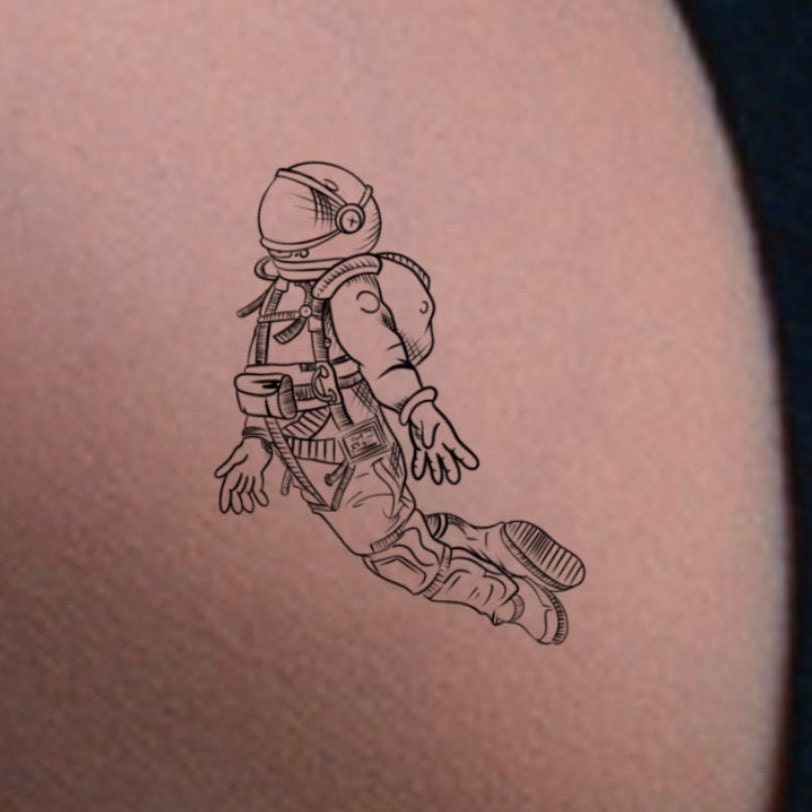 Astronaut Temporary Tattoo / Space Man Tattoo / Space Tattoo - Etsy