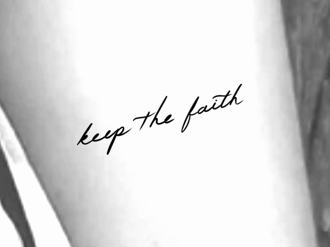 Keep the Faith Temporary Tattoo - Etsy