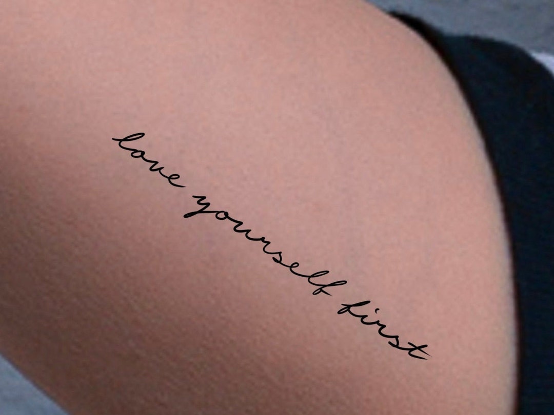 Love Yourself First Temporary Tattoo - Etsy