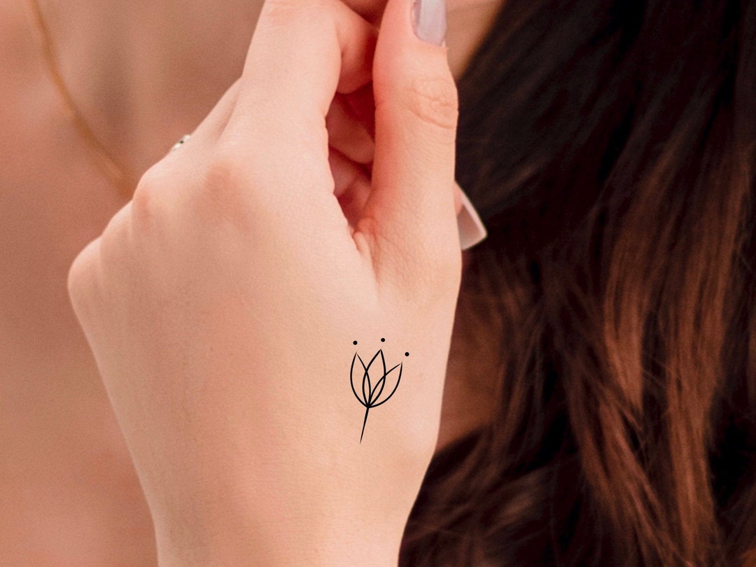 Floral Hand Temporary Tattoo - Etsy