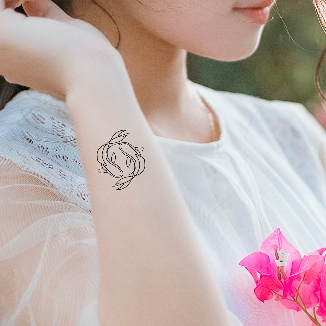 Koi Fish Temporary Tattoo - Etsy