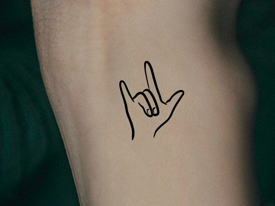 I Love You Sign Language Temporary Tattoo / ILY Tattoo - Etsy