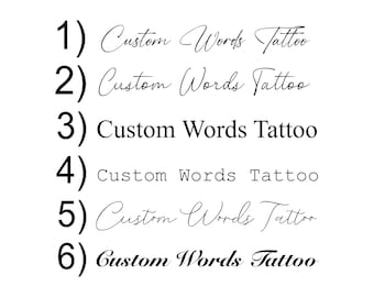 Custom Words Temporary Tattoo / Custom Handwriting Tattoo - Etsy
